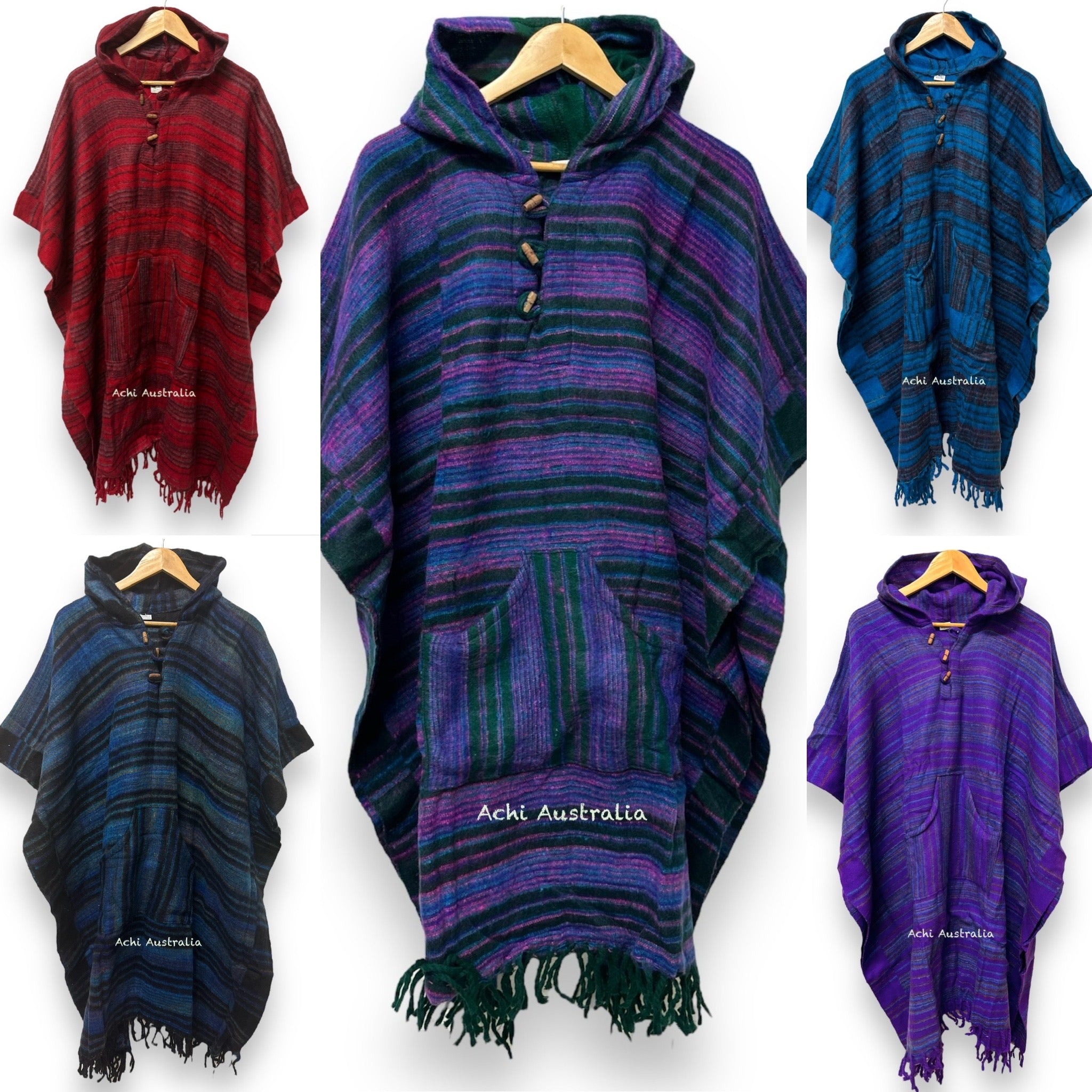 100% Arcylic Ponchos from India – AchiAustralia